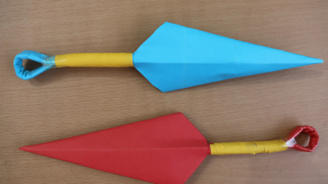 创意手工折纸,简单几步折出玩具宝剑,小男孩最喜欢了