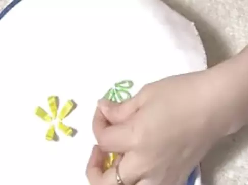 美仕娜丝带绣针法教程-毛线复杂花叶绣[WisMencoder Encoded]