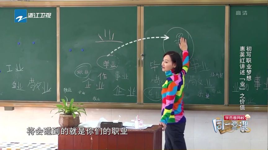 同学们初写职业梦想,惠英红讲述学业与职业的联系,感受业之价值