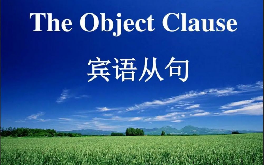 中考英语必考--that引导的宾语从句