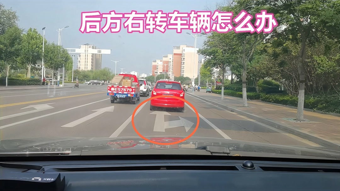 直行车辆可以在直行加右转车道等待红灯吗?后方右转车辆怎么办?