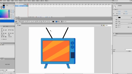 flash如何绘制老式电视机