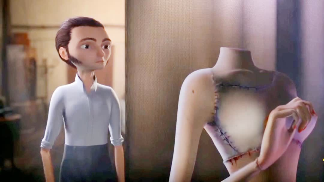 男子为了复原妻子的模样,牺牲很多相似的人,做成一个真人模型