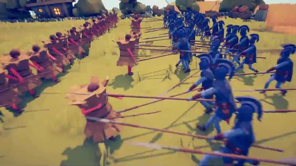 全面战争模拟器:伪装成稻草人的重甲兵!