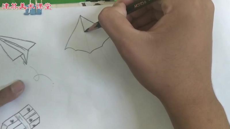 素描简单画风筝,卡通风筝你学会了吗,一起看一看吧