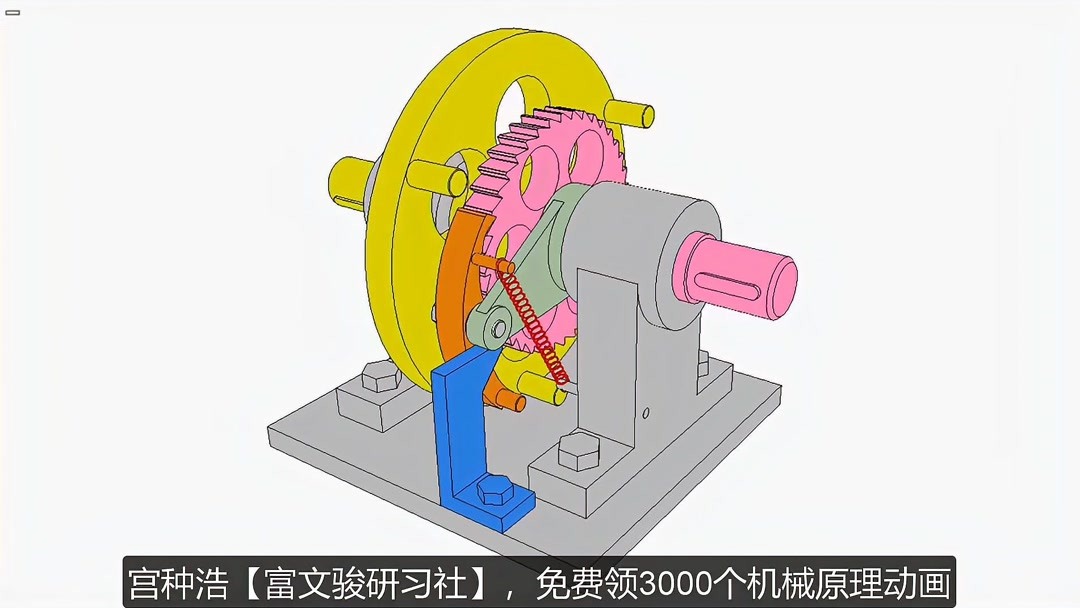 机械设计动画:【棘轮机构-39】非标机械自动化设计原理仿真