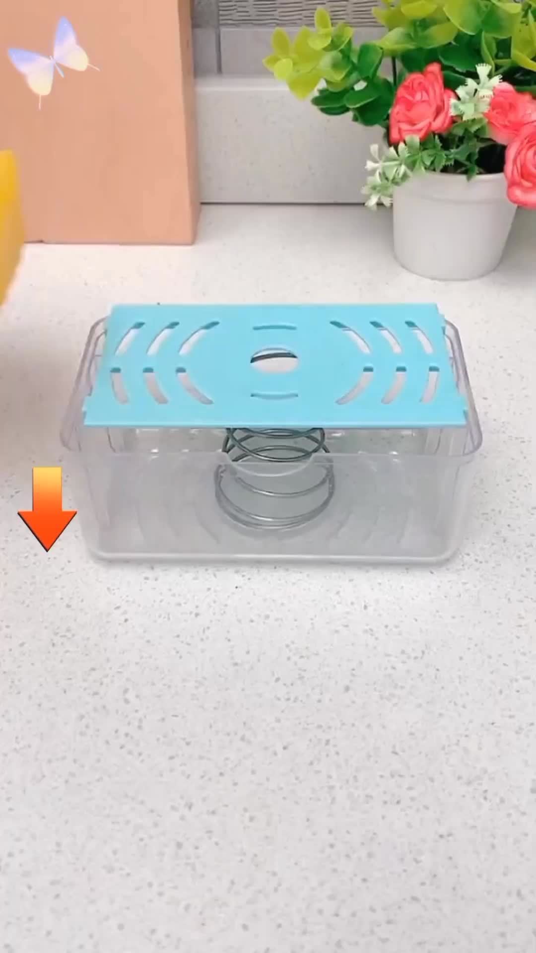 多功能肥皂起泡盒新款带滚轮免手搓洗起泡器洗衣香皂盒沥水收纳盒