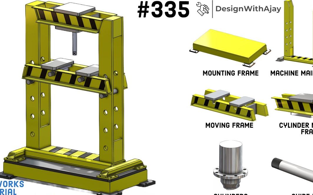 10吨液压机设计_工业设计_SolidWorks