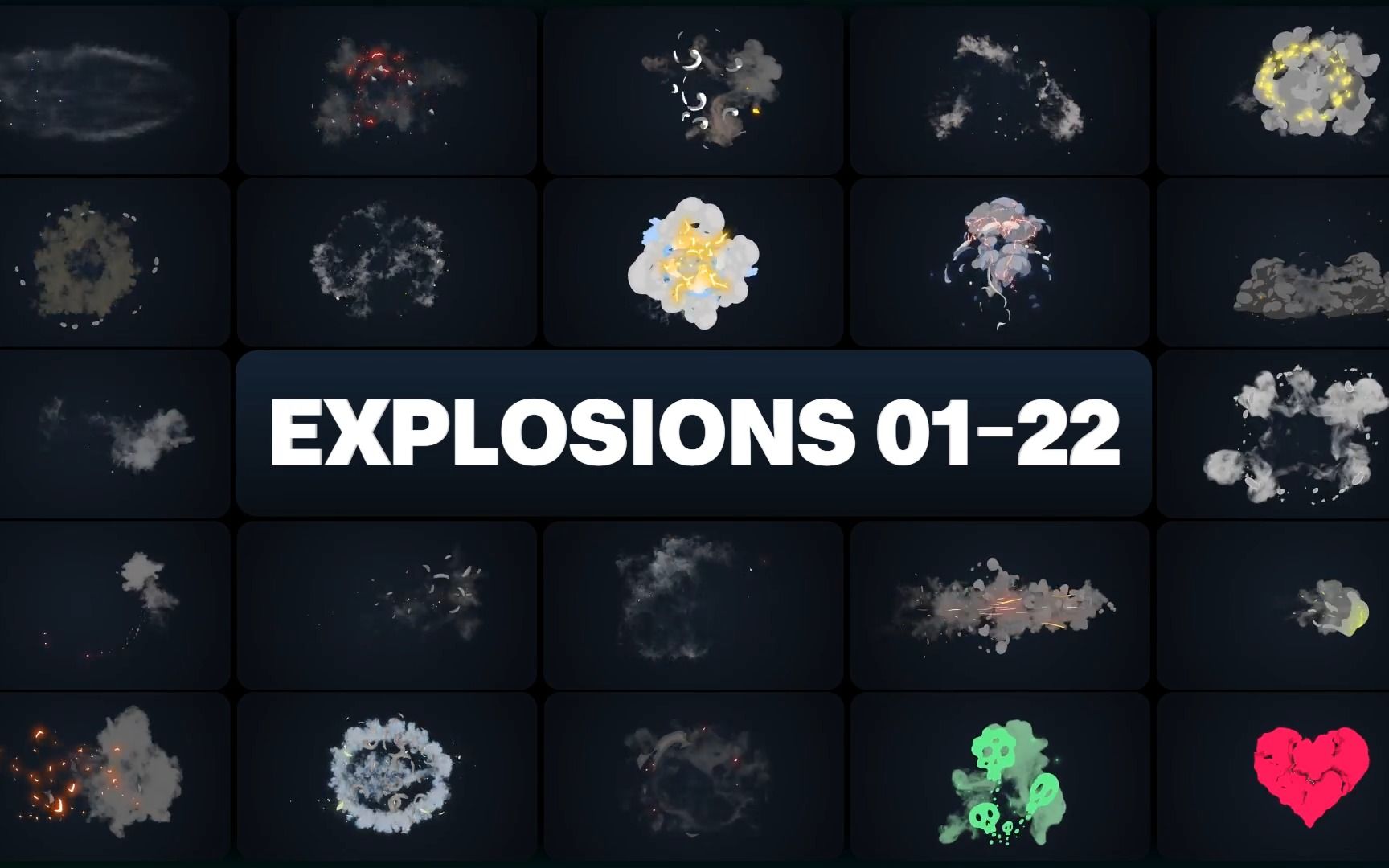 FCPX插件|94个炫酷动漫卡通爆炸火焰元素MG动画视觉特效