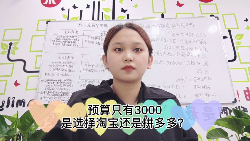 预算只有3000,想做电商,新手是选择淘宝还是拼多多?