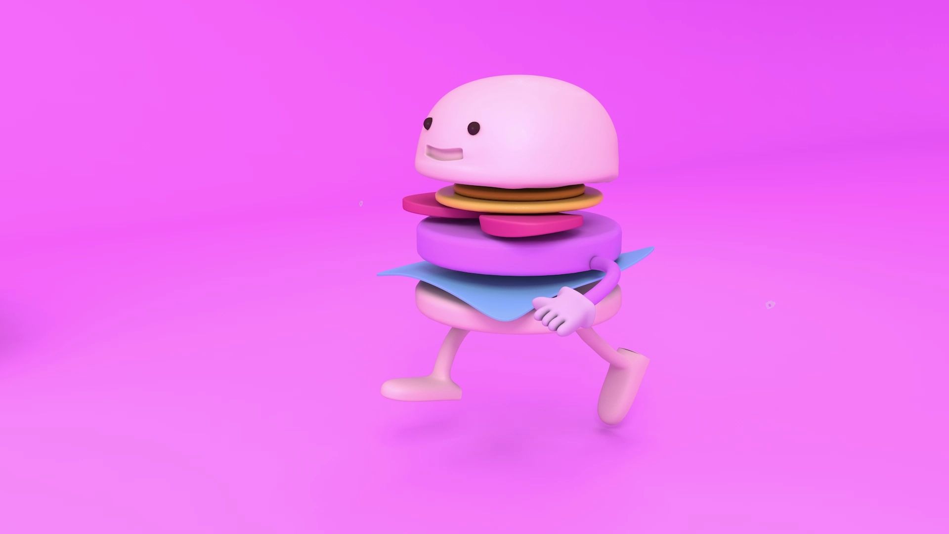 【自学C4D】自学做出一只会跑步的汉堡
