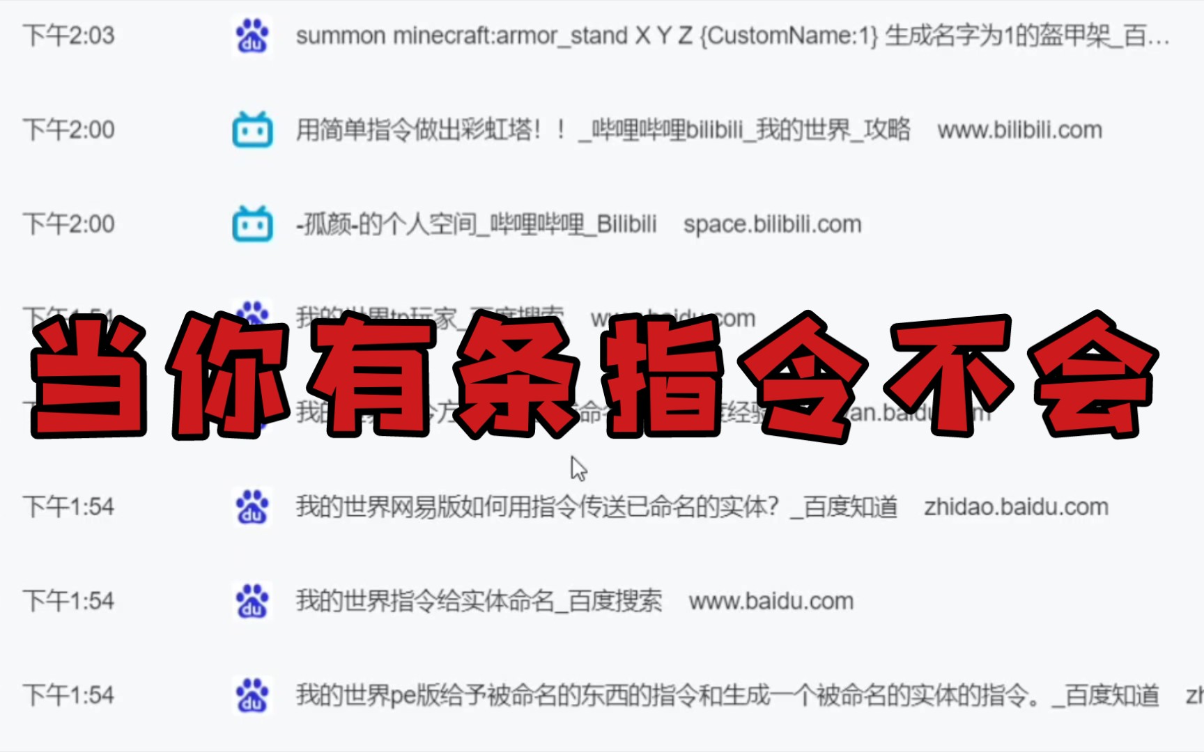 我的世界,但你有条指令不会