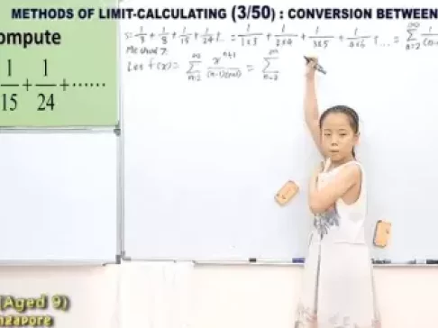 9岁郭承曦英文开讲微积分极限计算方法(176)