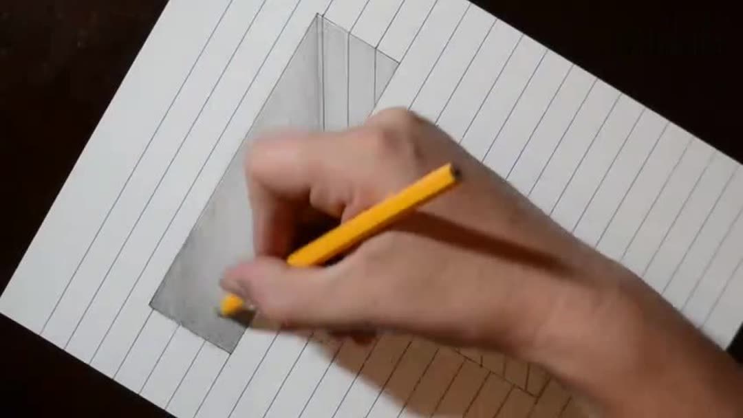 三维立体画,如何画出具有立体感的字母T?