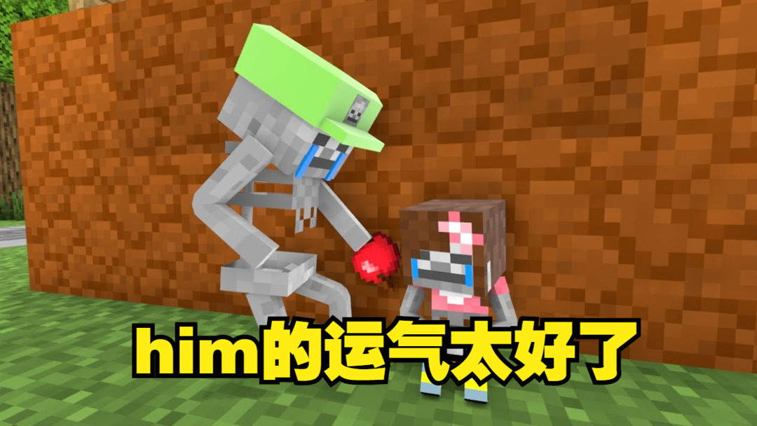 我的世界游戏怪物学院:him发现了一个枯井,他运气太好了