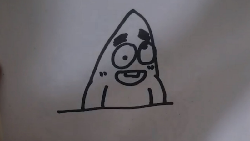 简笔画教程:今天教大家画一个可爱的派大星,零基础轻松学画