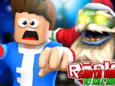 面面解说Roblox虚拟世界 圣诞模拟器! 极速逃离丧尸圣诞老人