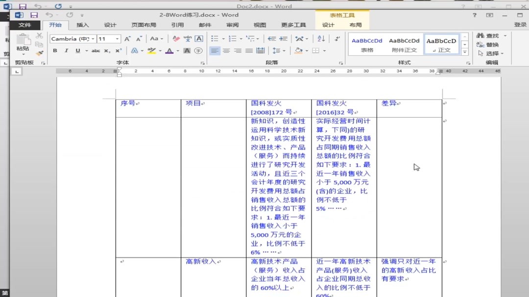 1.10 在文档中应用表格(下)
