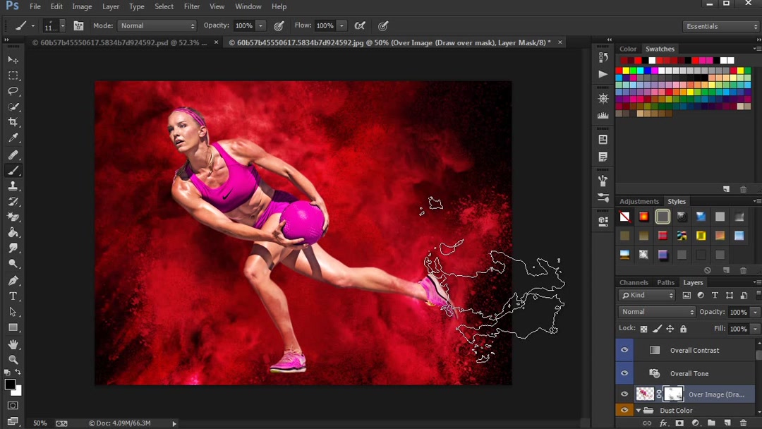 PS教程 超屌炫酷动态人像后期效果制作方法 PS视觉特效