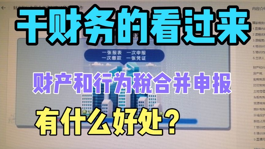 干财务的看过来,财产和行为税合并申报,大家觉得这样申报好吗?