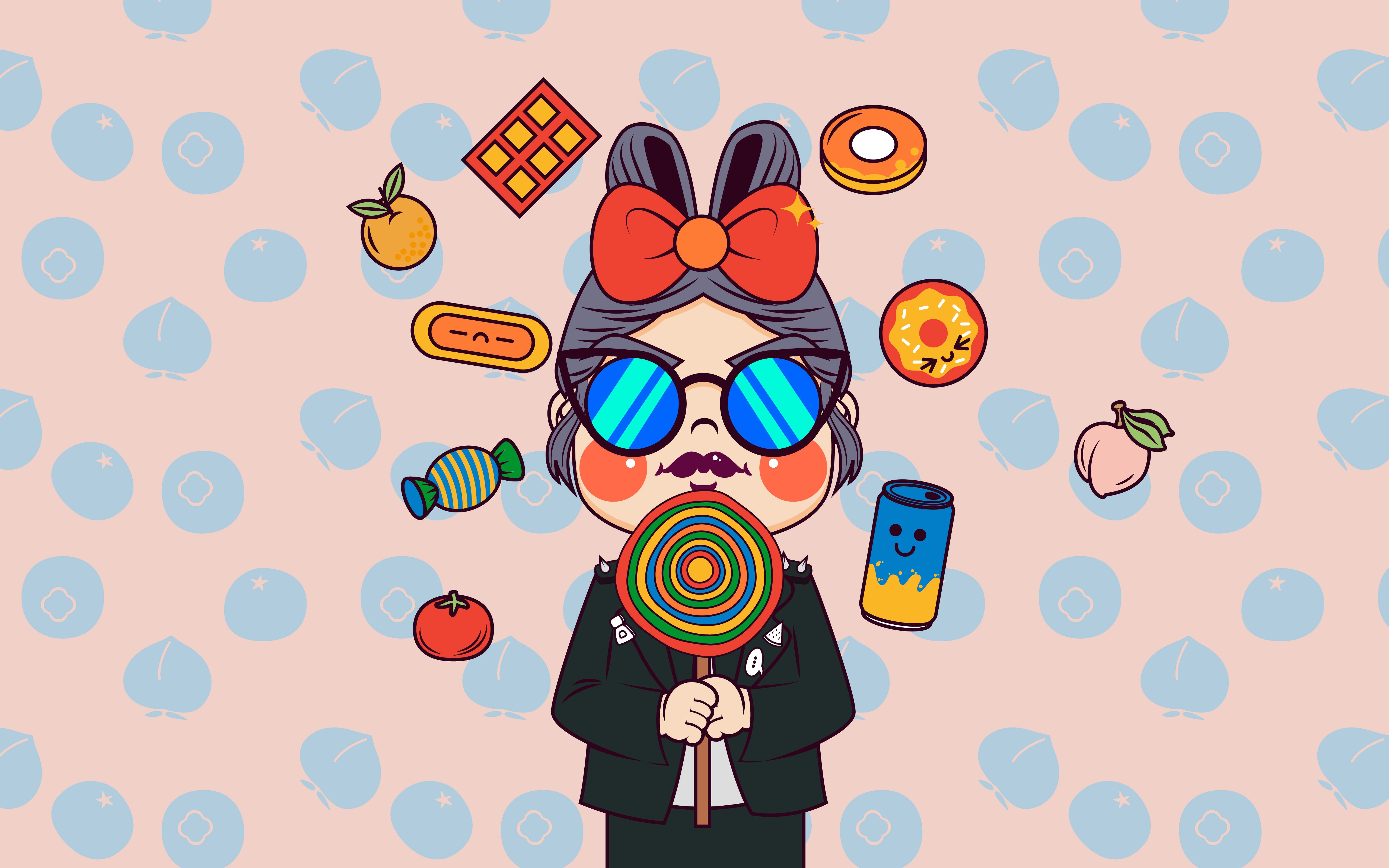 【大薯】AI教程,毫不费力借用九宫格制作无缝拼贴水果图案背景