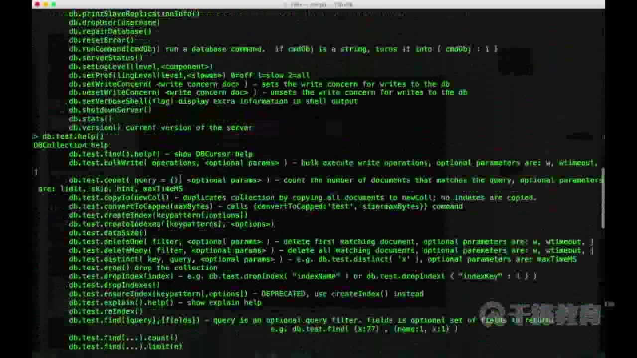 千锋html5基础教程:4-2-常用的MongoDB操作命令