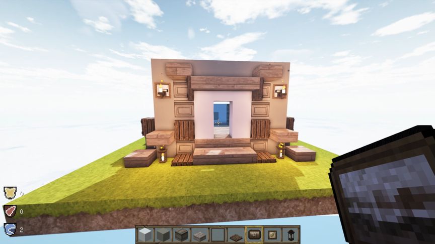 我的世界:建造别墅1,这样的大门见过吗?