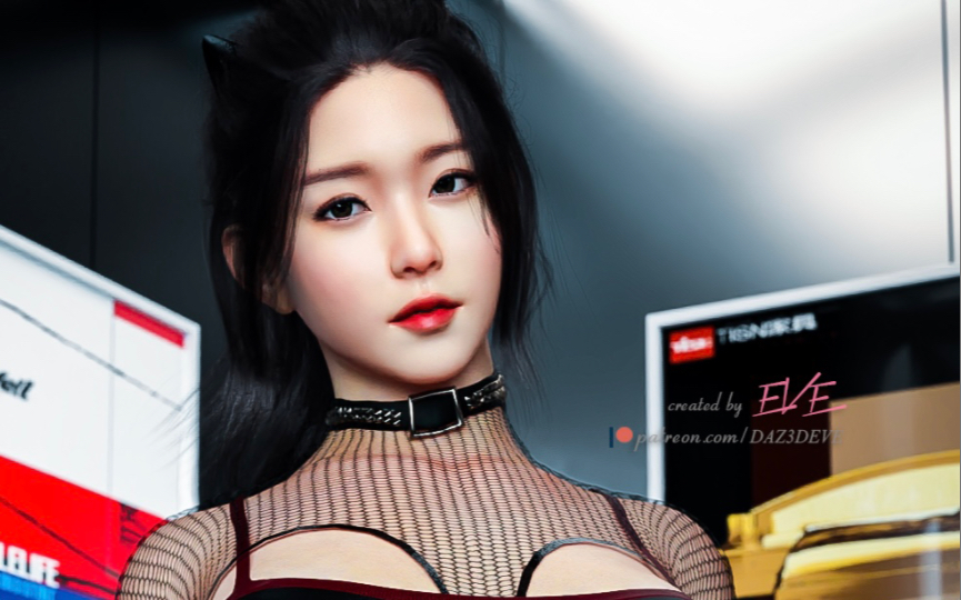 003-写实3D渲染设计作品立绘现实养眼美女CG作品素材模型图