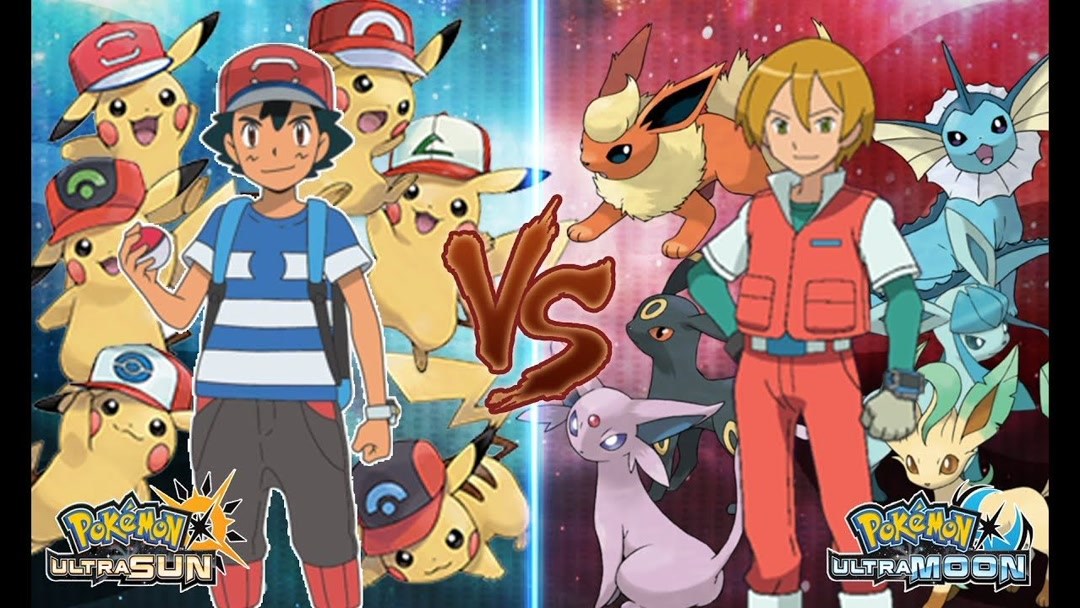 精灵宝可梦太阳月亮 小智皮卡丘大战伊布精灵神奇宝贝