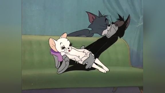 汤姆和黑猫为美女打架,杰瑞成为最后赢家,和美女生活在一起