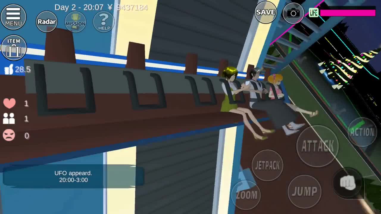 樱花校园模拟器:师姐骗我打UFO,根本没有10万奖励