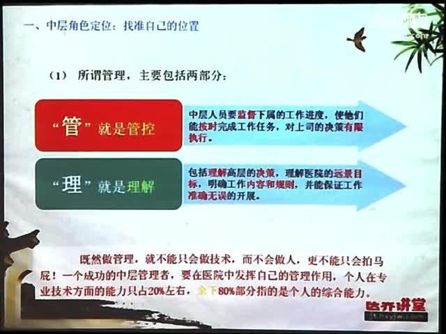现代医院中层九大管理技能实战体系(一)角色定位-谢彦彬-医界讲堂