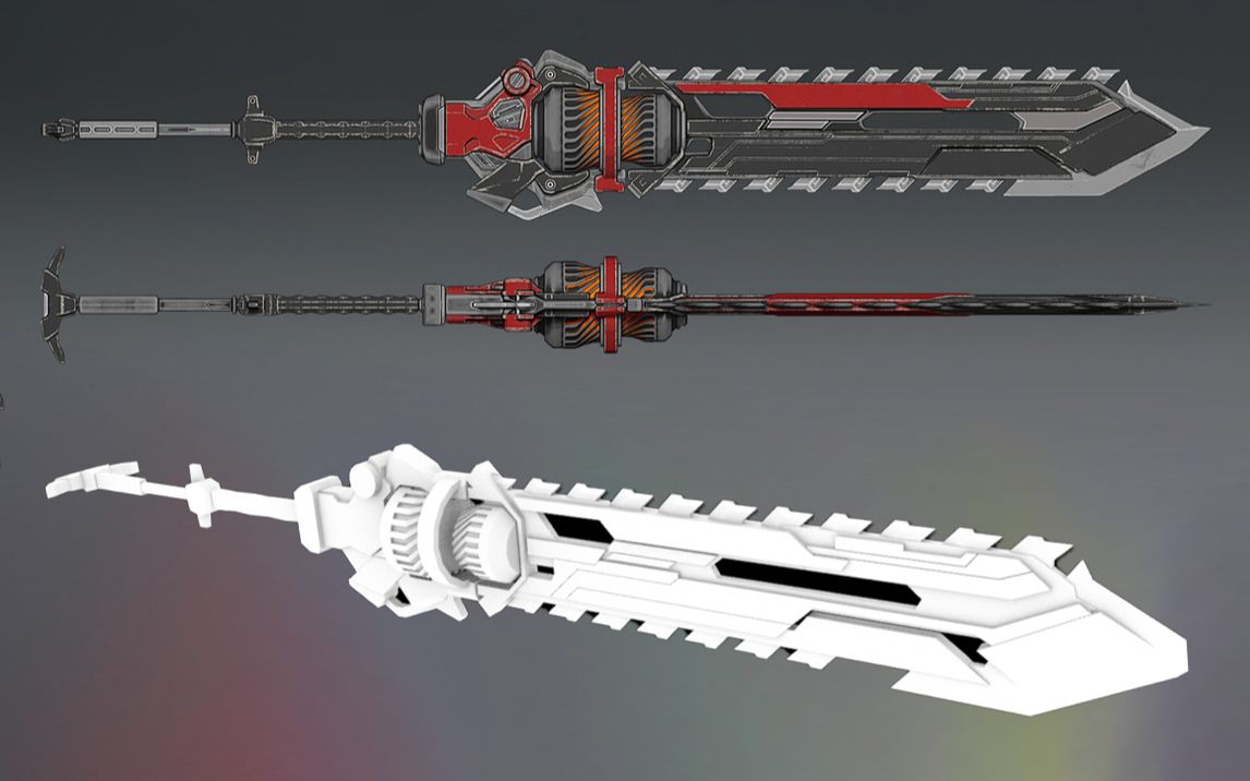 【MAYA游戏建模】硬表面机械武器模型建模,布线,卡线技巧分享