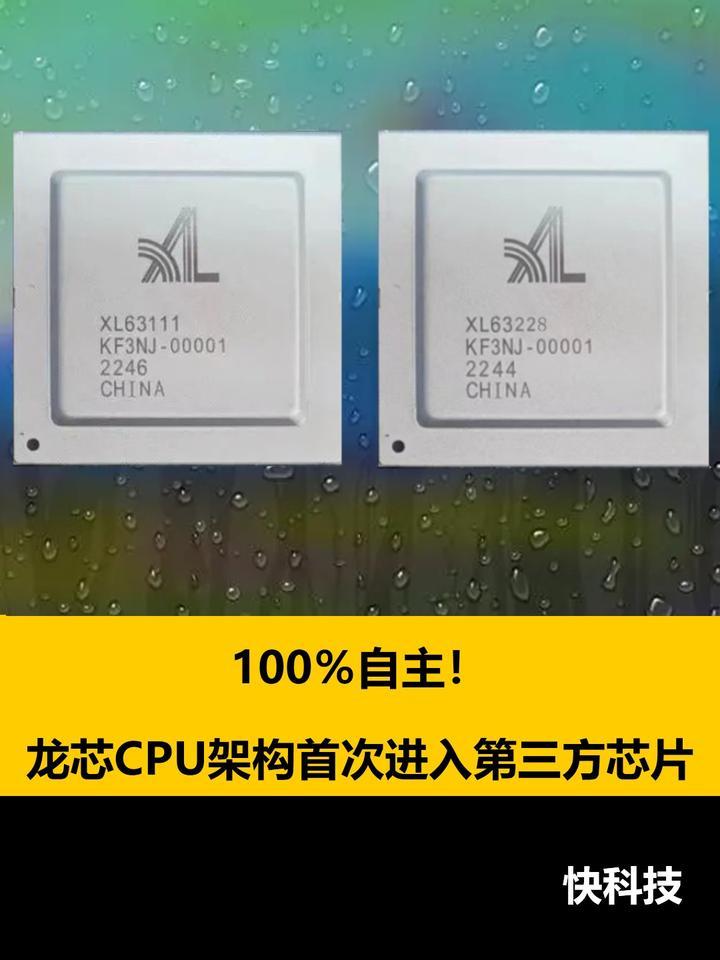 100%自主!龙芯CPU架构首次进入第三方芯片#龙芯CPU #芯片