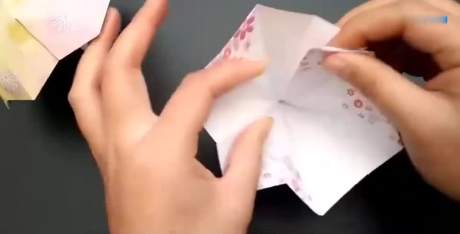 简单的手工折纸,教你用纸折一把漂亮的小雨伞,手工折纸视频