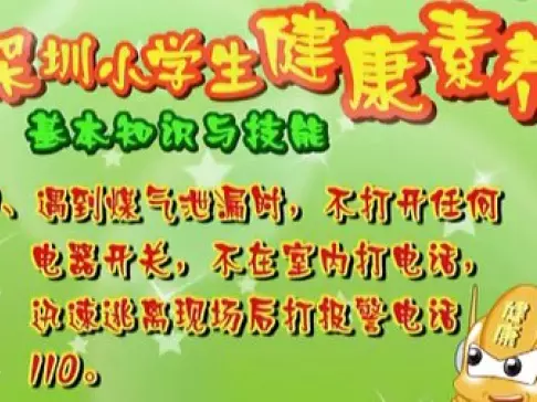 ...——深圳小学生健康素养 基本知识与技能39——煤气泄漏时如何处理