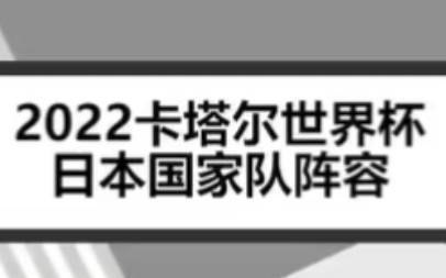 2022卡塔尔世界杯日本国家队阵容曝光