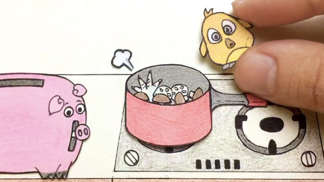 趣味定格动画:制作美味的鸡汤!