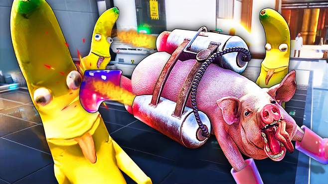 模拟山羊 香蕉零食辐射超标变异出了凶恶的喷射香蕉人!真恶心!