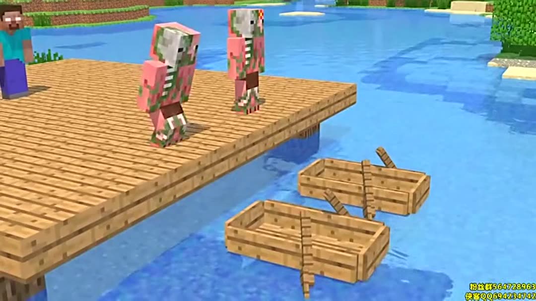 我的世界动画片怪物学院全集 怪物学生花样划船大赛