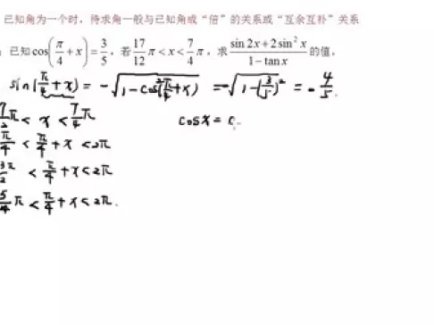 【数学梦】三角函数的给值求值问题上