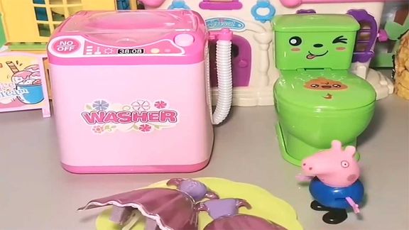 玩具动画:猪妈妈上班辛苦了,乔治想帮妈妈做点家务!