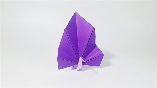 教你手工折纸孔雀,简单易学,儿童很喜欢