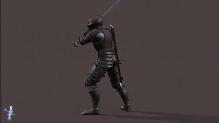 3dmaxFBX模型-中世记盔甲士兵有多动作绑定