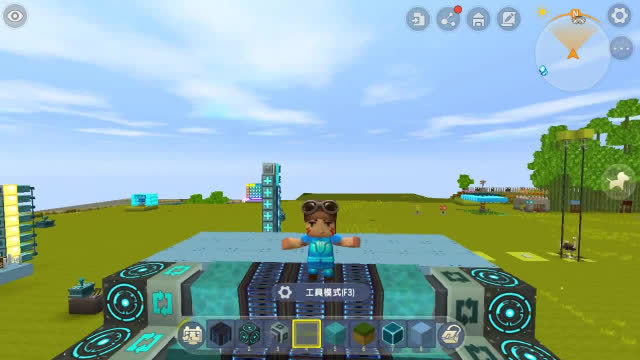 迷你世界小表弟为妮妮搭建一个商场电梯,好舒服呀