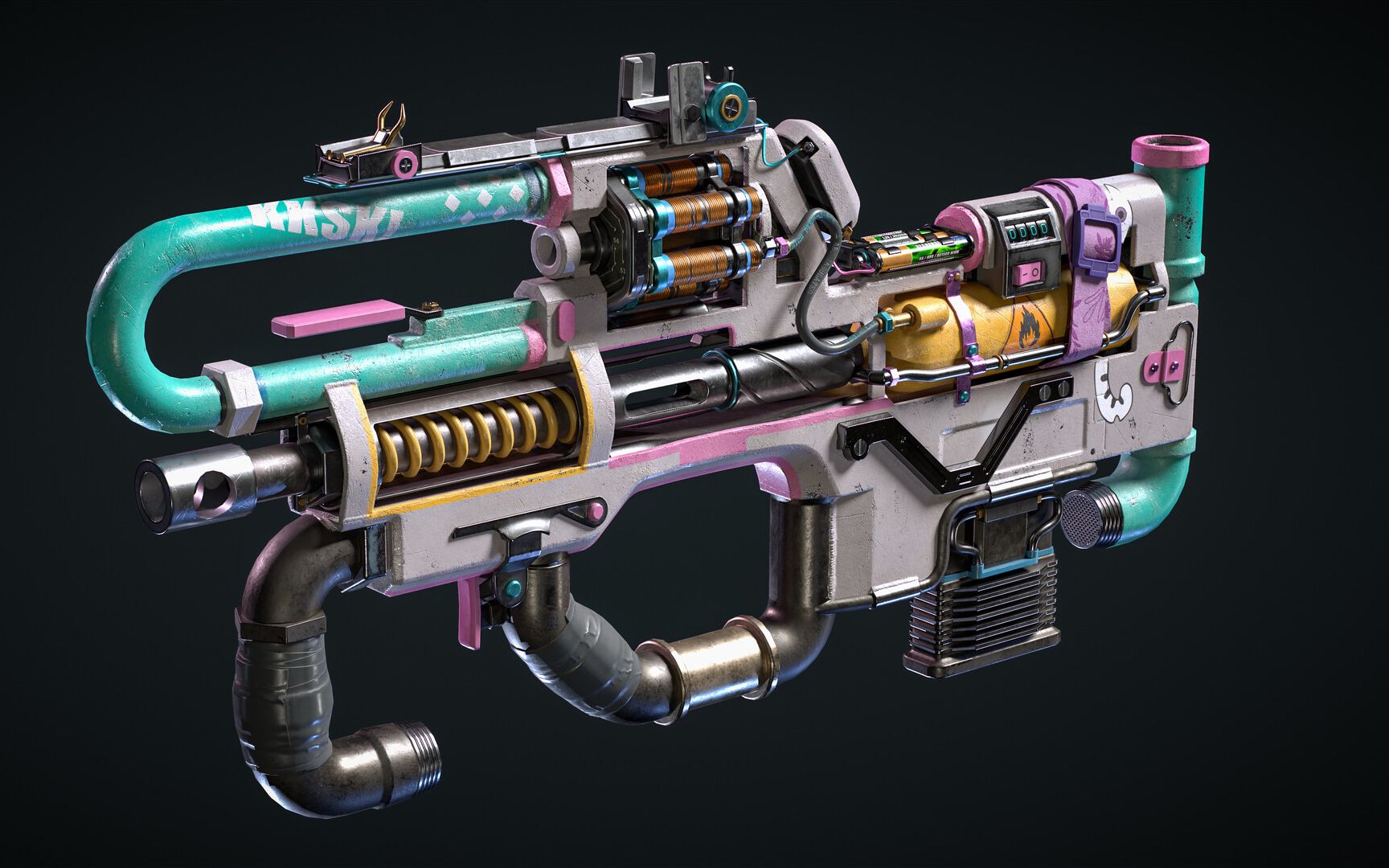 Maya次时代武器枪械建模,0基础入门案例