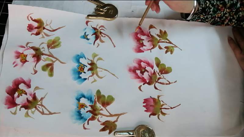 牡丹花苞的画法示范