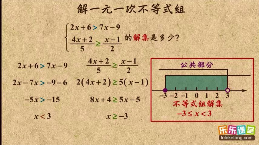 【一元一次不等式(组)】 07 解一元一次不等式组