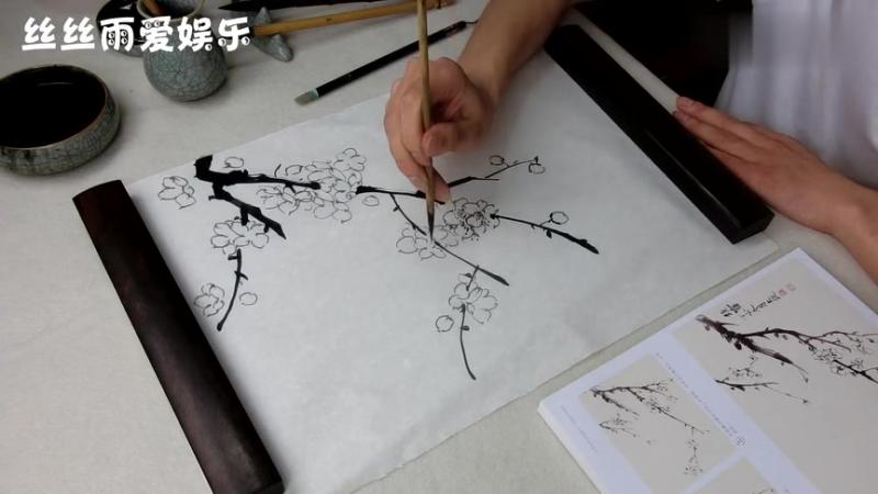 国画之墨梅的笔法