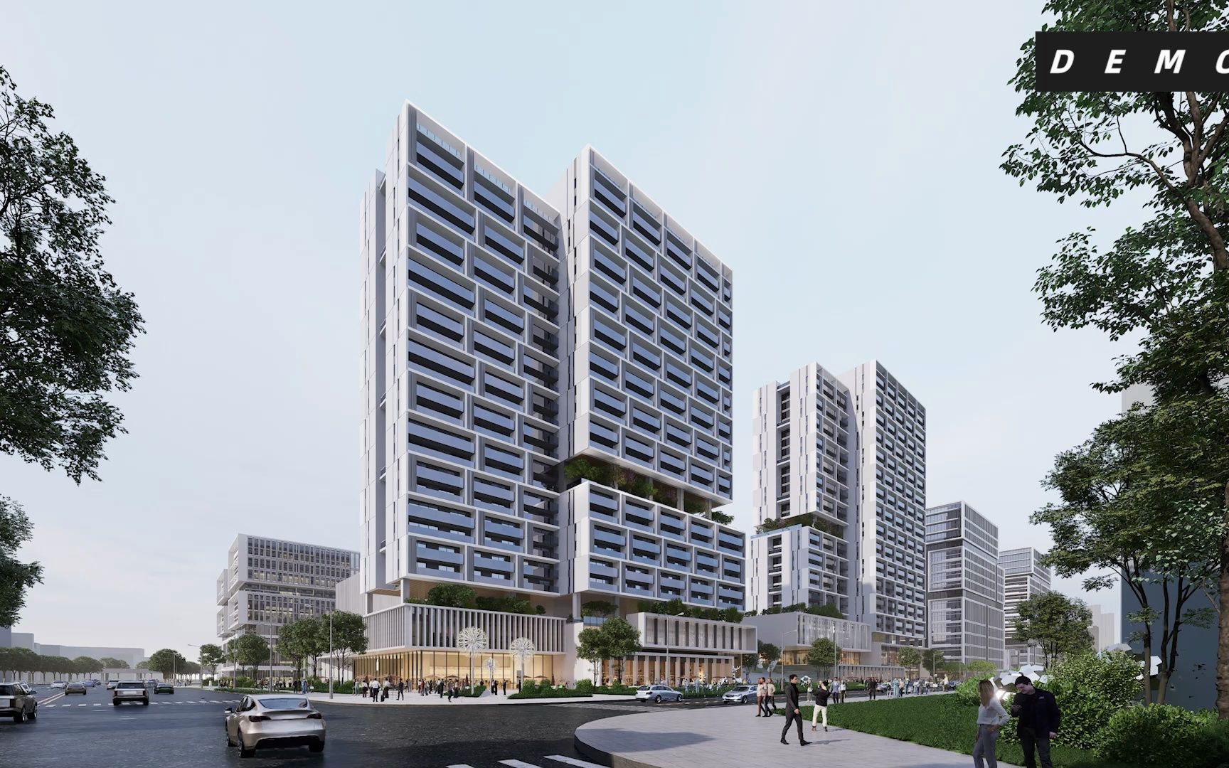 lumion动画对办公楼的表现